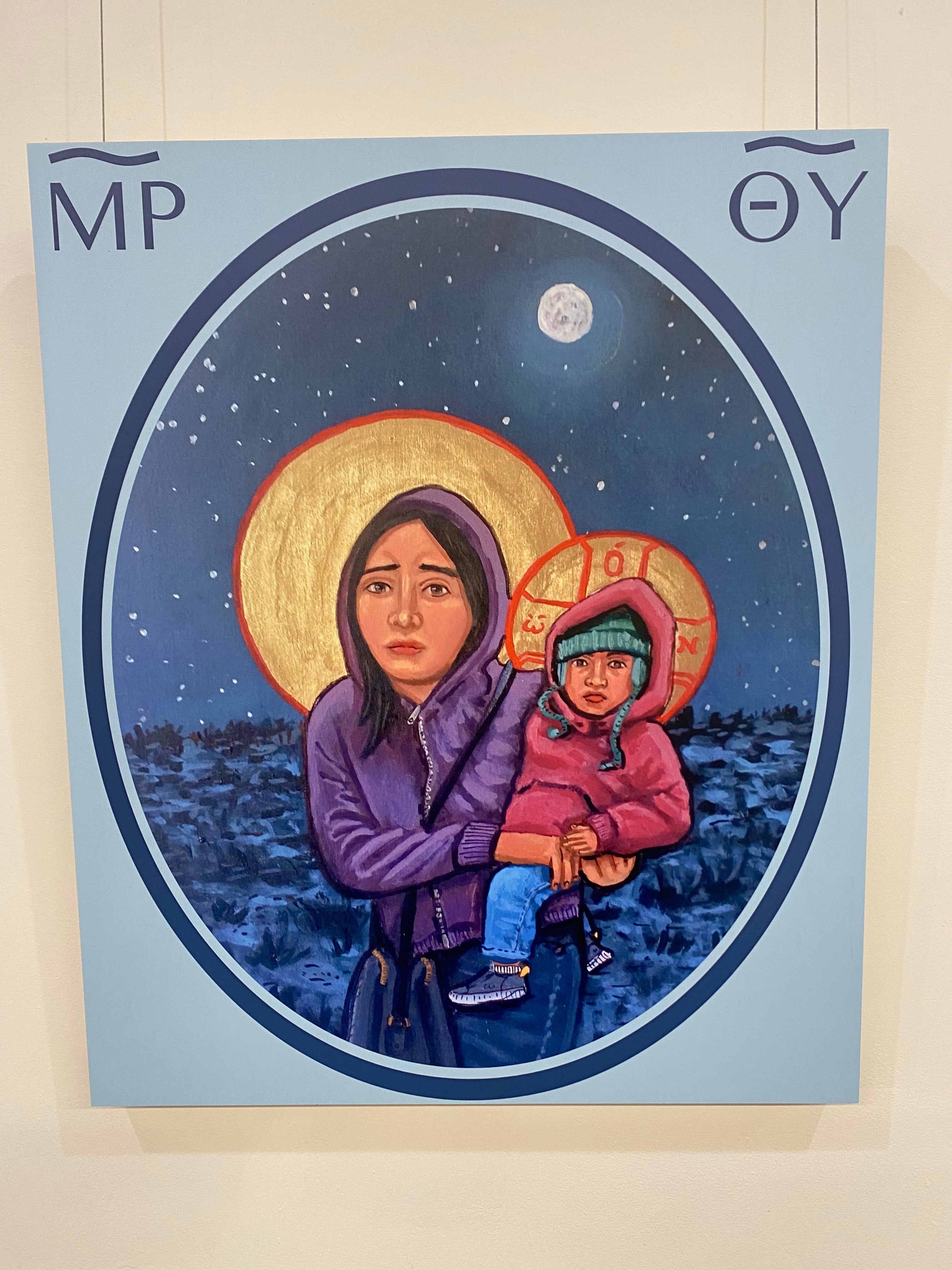 Our Lady of the Journey 1 Wood Print – Kelly Latimore Icons