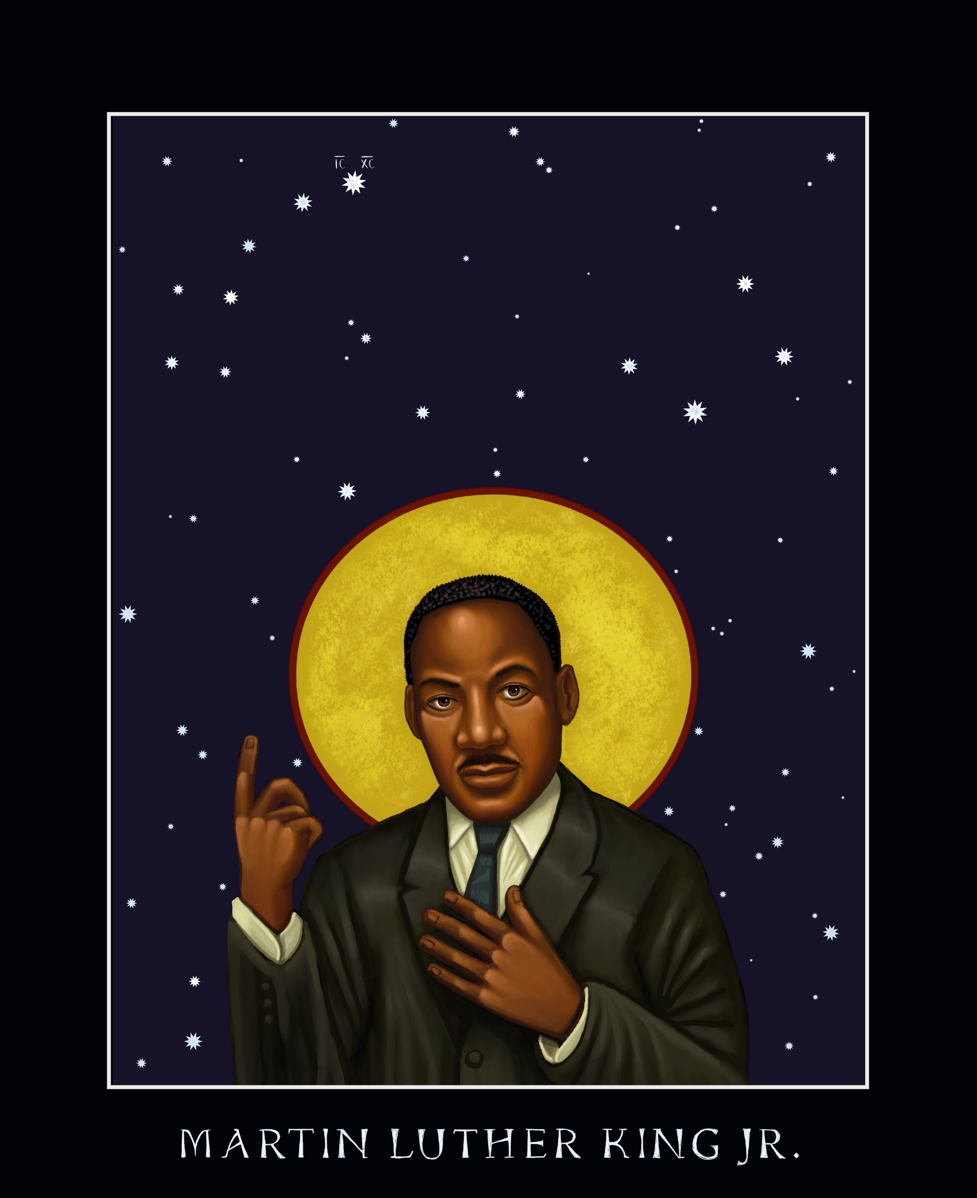 Rev. Dr. Martin Luther King Jr. Digital Image – Kelly Latimore Icons