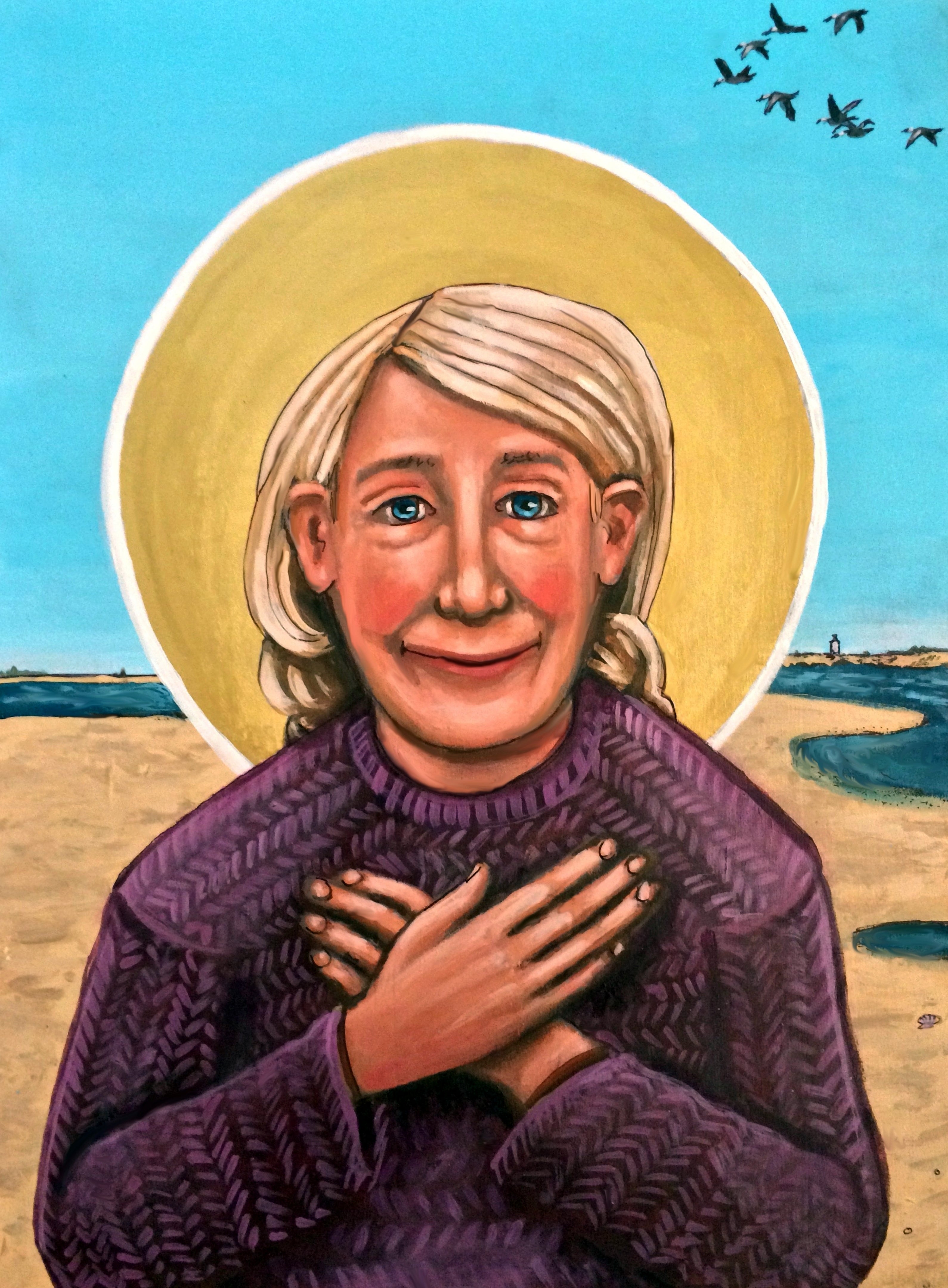 Mary Oliver Digital Image – Kelly Latimore Icons